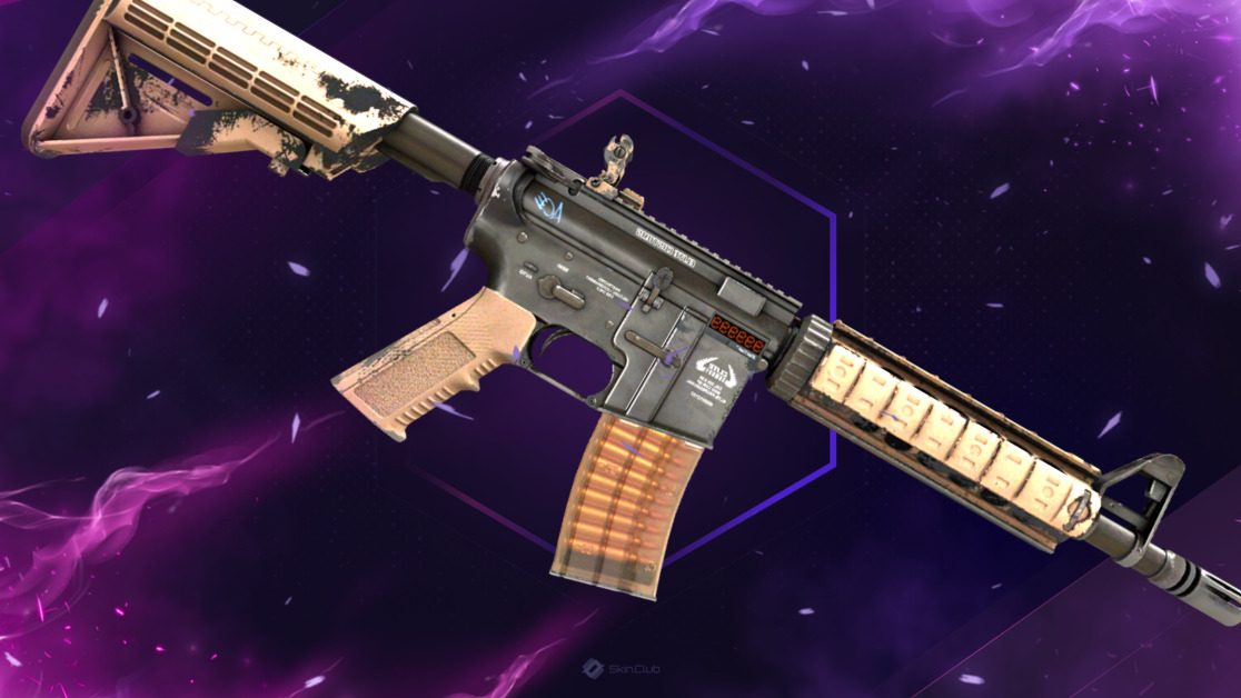 M4A4 | Poly Mag | Well-Worn | StatTrak