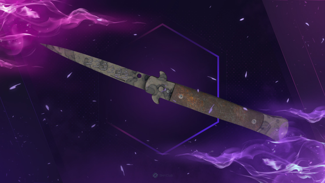 Stiletto Knife | Stained | Well-Worn | StatTrak