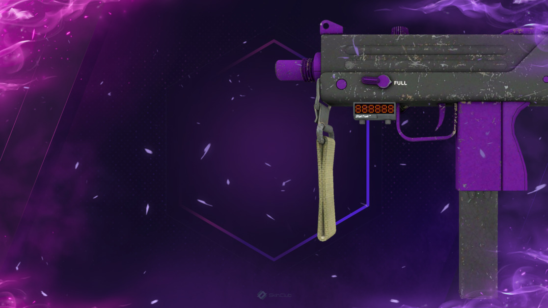 MAC-10 | Ultraviolet | Well-Worn | StatTrak