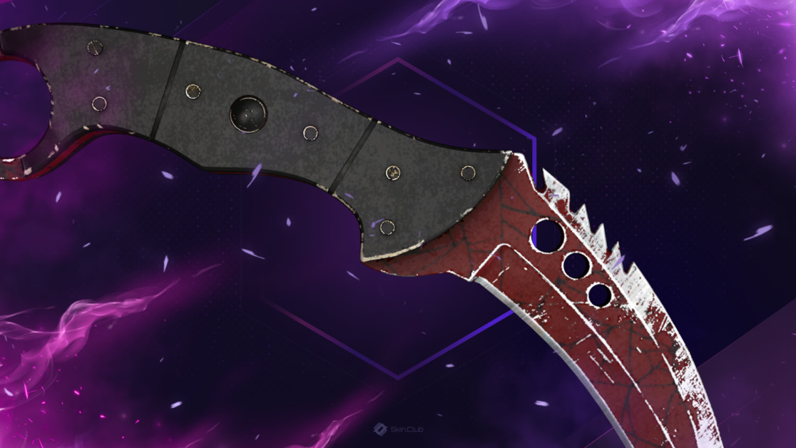 Talon Knife | Crimson Web | Battle-Scarred