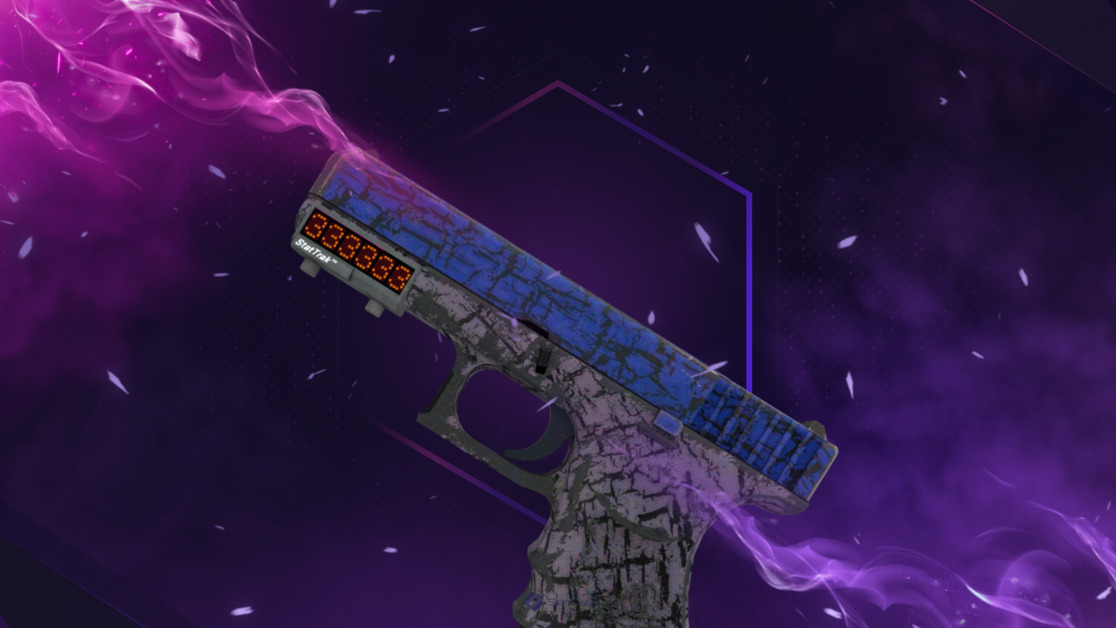 Glock-18 | Blue Fissure | Battle-Scarred | StatTrak
